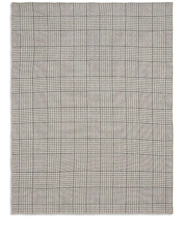 ARLOTTA CASHMERE Babette Check-pattern Throw - Neutrals