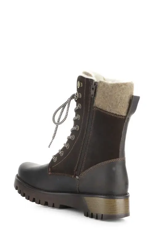 BOS. & CO. Genus Prima Waterproof Platform Bootie - Dark Brown/coffee/bark