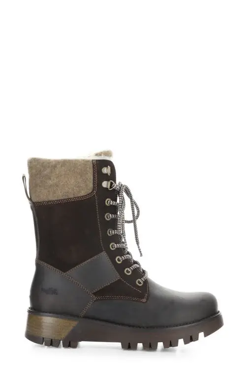 BOS. & CO. Genus Prima Waterproof Platform Bootie - Dark Brown/coffee/bark
