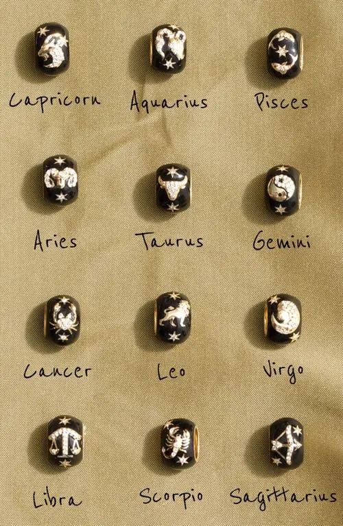 Adina Reyter Zodiac Ceramic & Diamond Bead Charm