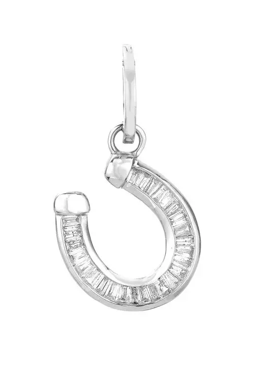 Adina Reyter Diamond Horseshoe Charm - Silver