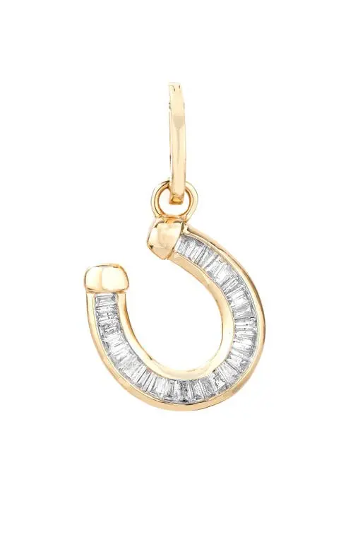 Adina Reyter Diamond Horseshoe Charm - Yellow