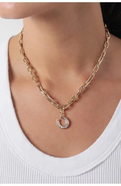 Adina Reyter Diamond Horseshoe Charm In 14k Gold