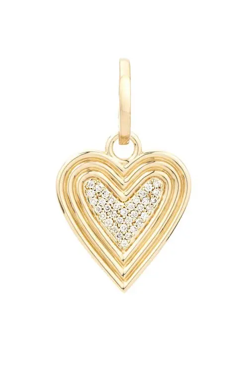 Adina Reyter Diamond Heart Pendant - Yellow Gold