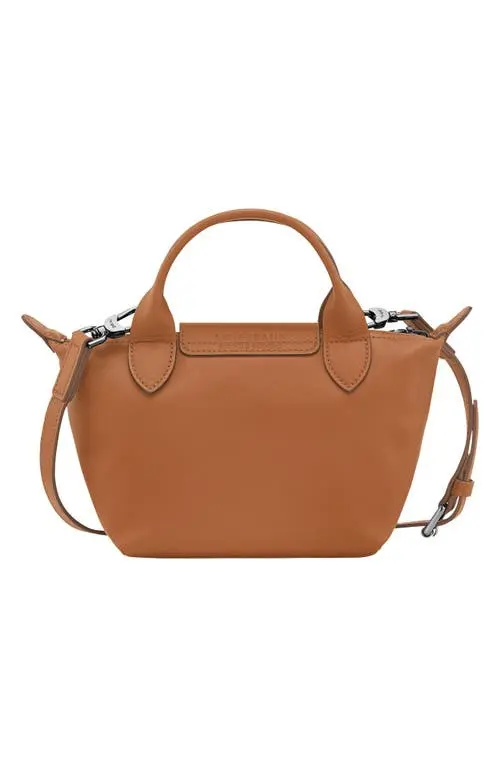 Longchamp Le Pliage Xtra Leather Top Handle Bag - Cashew