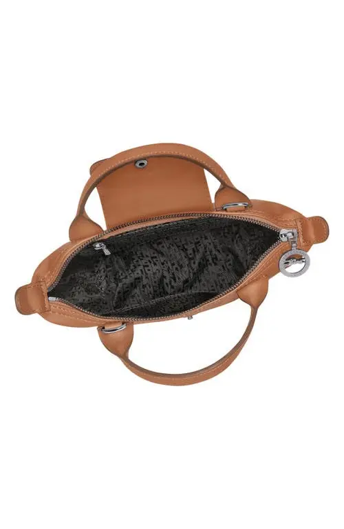 Longchamp Le Pliage Xtra Leather Top Handle Bag - Cashew