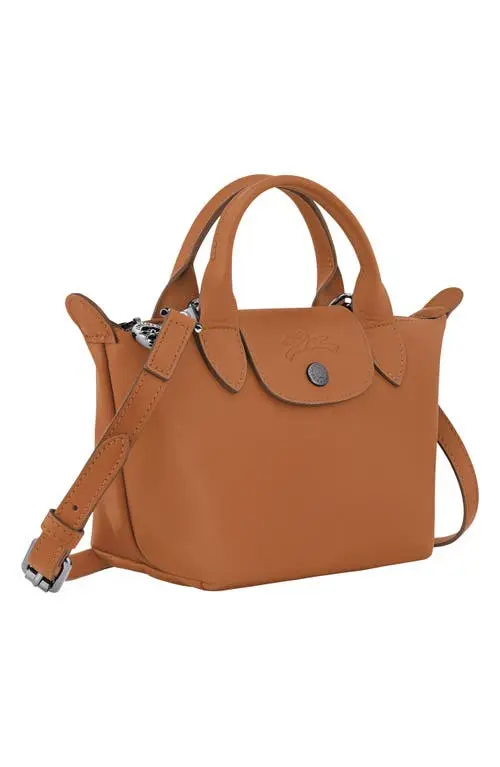 Longchamp Le Pliage Xtra Leather Top Handle Bag - Cashew