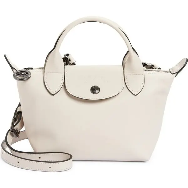 Longchamp Le Pliage Xtra Leather Top Handle Bag - Paper