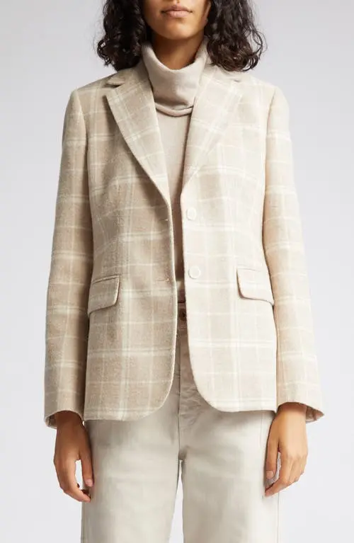 Eleventy Plaid Wool And Alpaca Blend Blazer