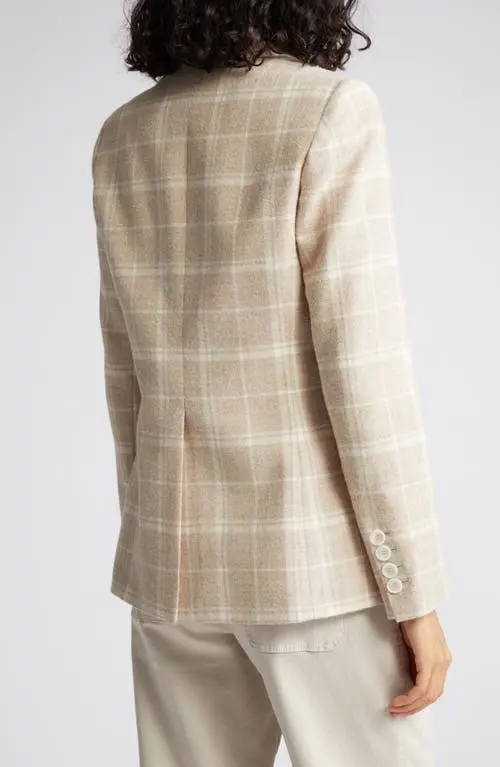 Eleventy Plaid Wool And Alpaca Blend Blazer