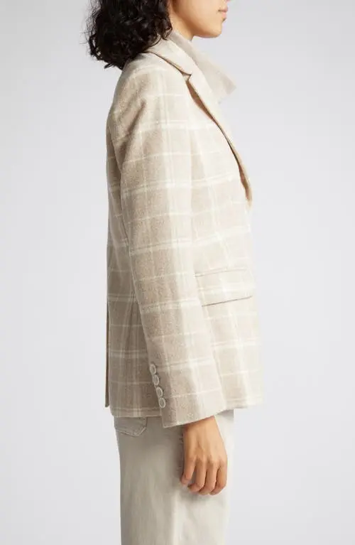 Eleventy Plaid Wool And Alpaca Blend Blazer