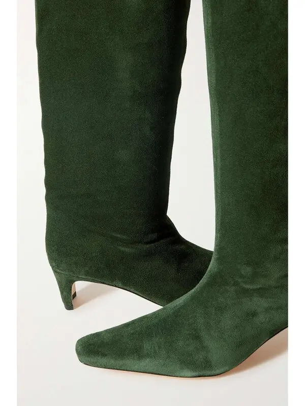 Staud Wally Suede Knee Boots - Black