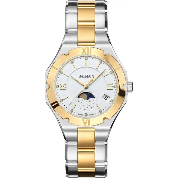 BALMAIN WATCHES Be Balmain Diamond Moon Phase Bracelet Watch - Stainless Steel/yellow Gold