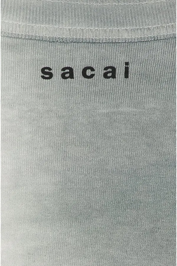 Sacai Tie Dye Cotton Jersey Long Sleeve T-shirt In Grey