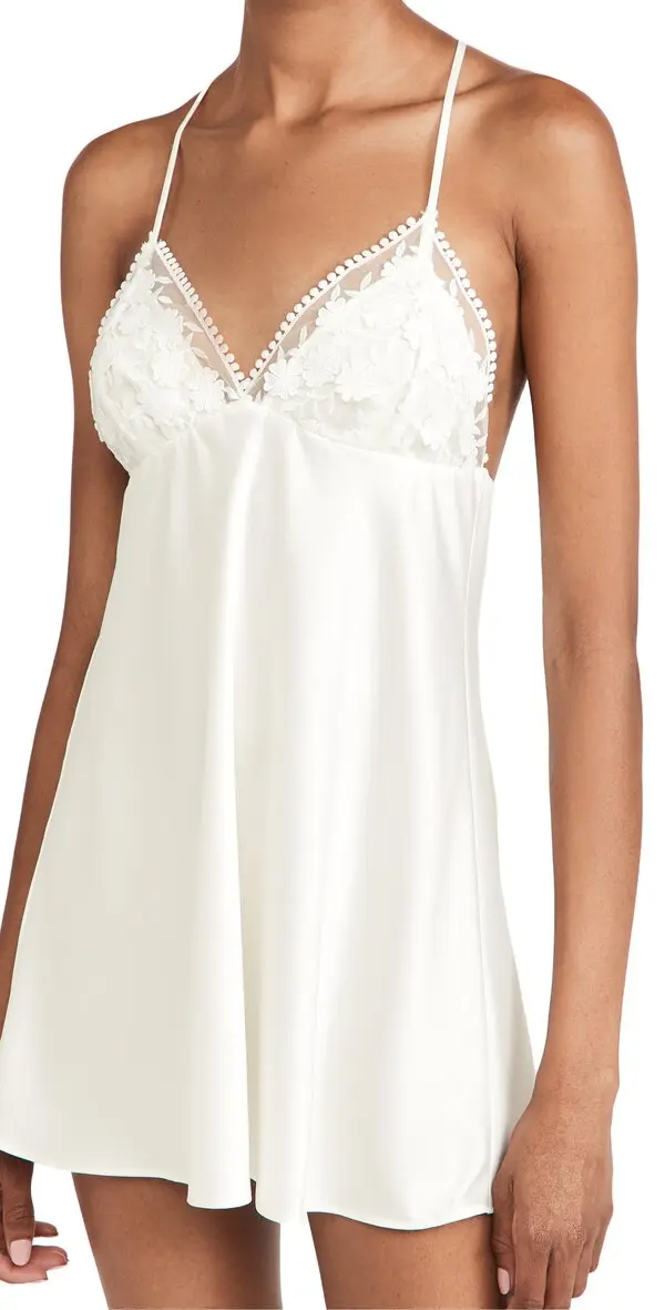Flora Nikrooz Kylie Charmeuse Chemise - Ivory