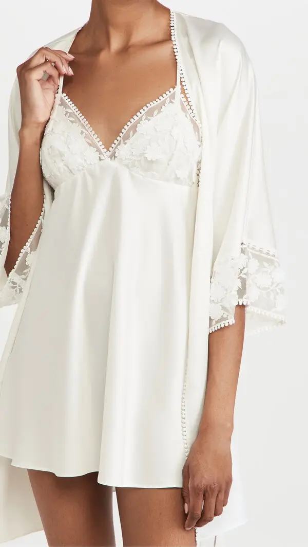 Flora Nikrooz Kylie Charmeuse Chemise - Ivory