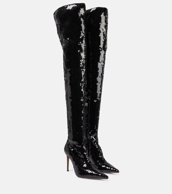 Alexandre Vauthier Elixir Sequined Over-the-knee Boots