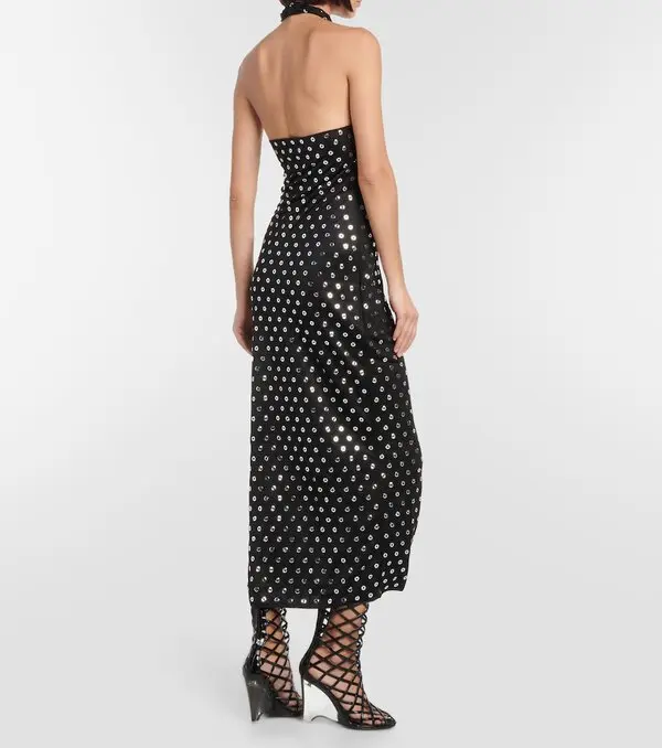 Alaïa Embellished Halterneck Midi Dress