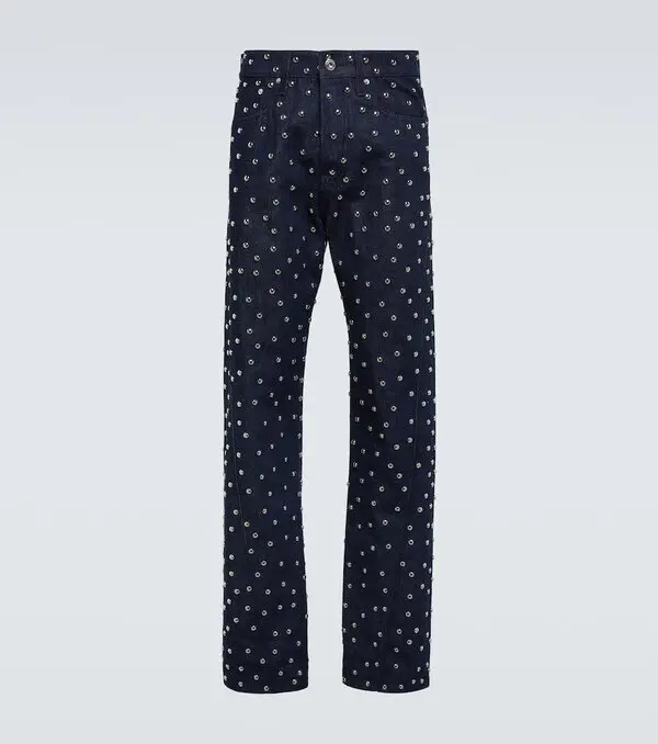 LANVIN Studded Straight Jeans
