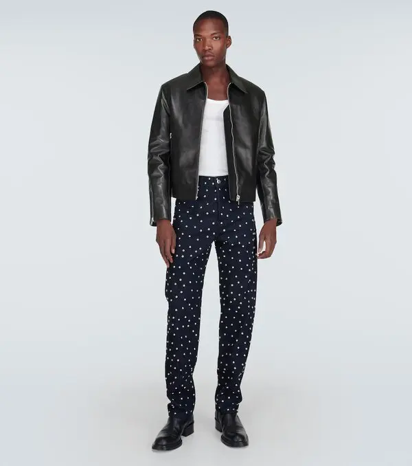 LANVIN Studded Straight Jeans