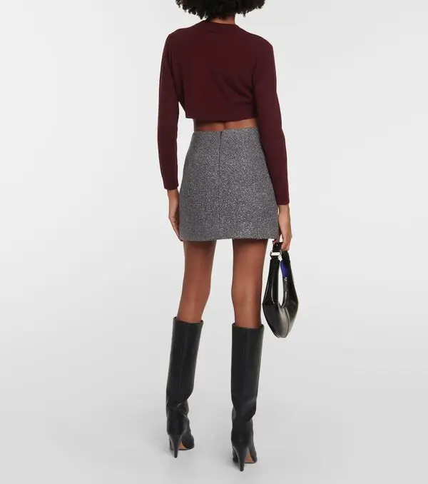 PATOU Cropped Merino Wool & Cashmere Sweater
