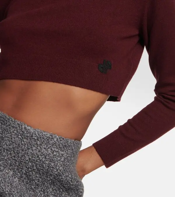 PATOU Cropped Merino Wool & Cashmere Sweater