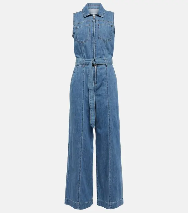 FRAME Wide-leg Jumpsuit - Blue