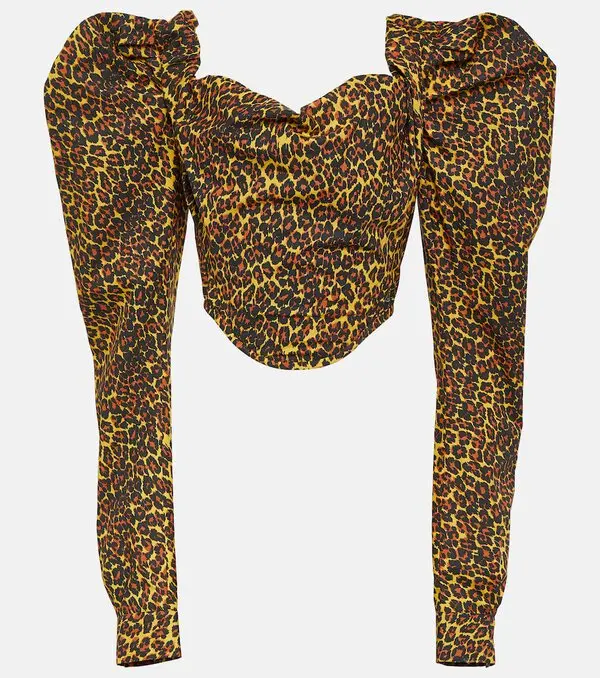 VIVIENNE WESTWOOD Leopard-print Corset Top - Multicoloured