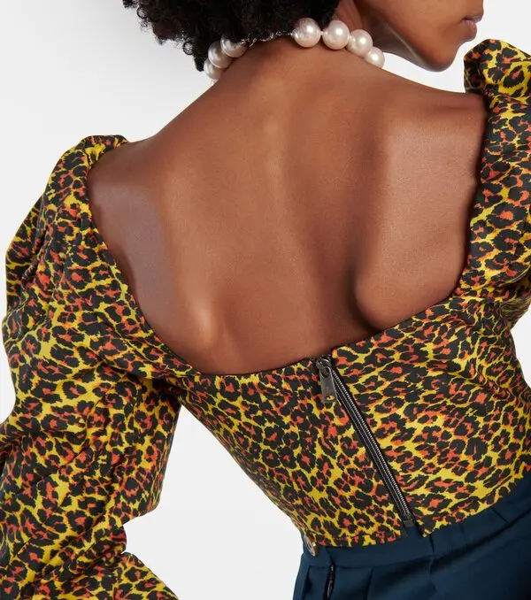 VIVIENNE WESTWOOD Leopard-print Corset Top