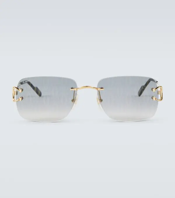 Cartier Monogram Rectangle Sunglasses - Grey