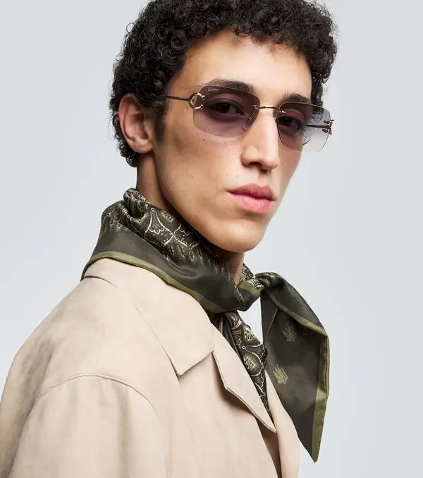 Cartier Monogram Rectangle Sunglasses