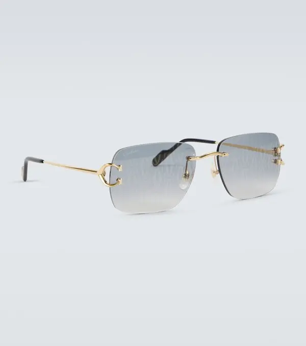 Cartier Monogram Rectangle Sunglasses