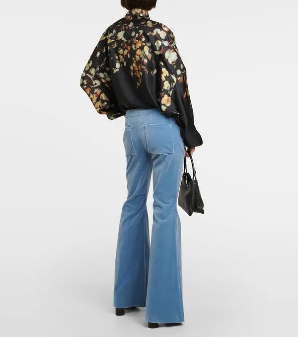 Dorothee Schumacher Velvet Flared Pants