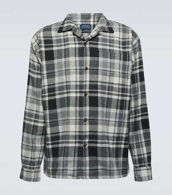 Polo Ralph Lauren Checked Cotton Flannel Shirt - White
