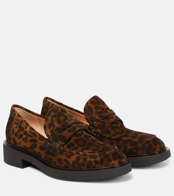 GIANVITO ROSSI Harris Leopard-print Loafers