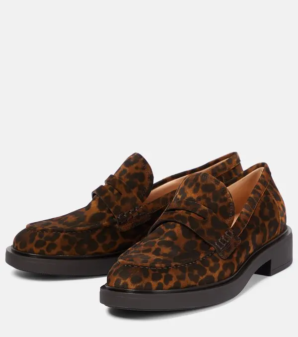 GIANVITO ROSSI Harris Leopard-print Loafers
