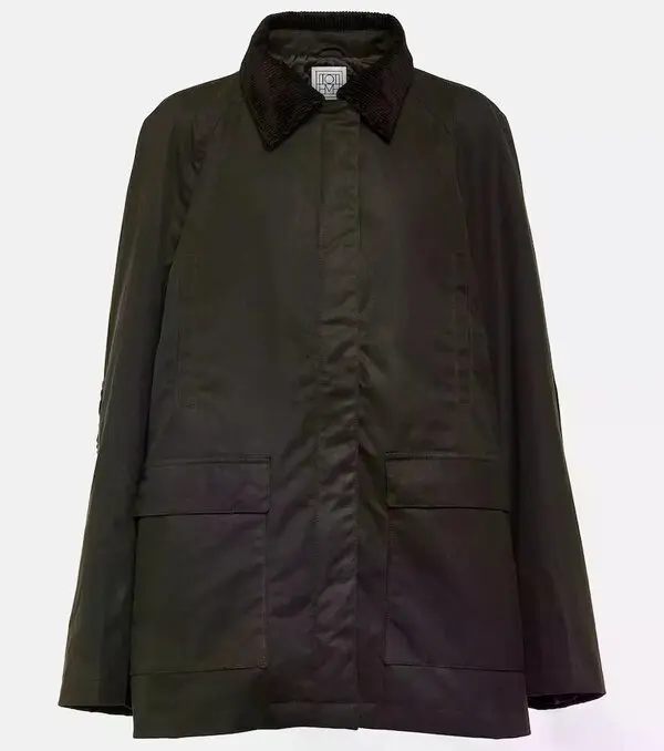 TOTEME Coated Cotton Jacket - Green