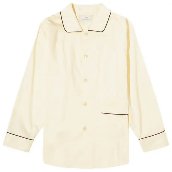 HAY Outline Long Pyjama Shirt - Soft Yellow