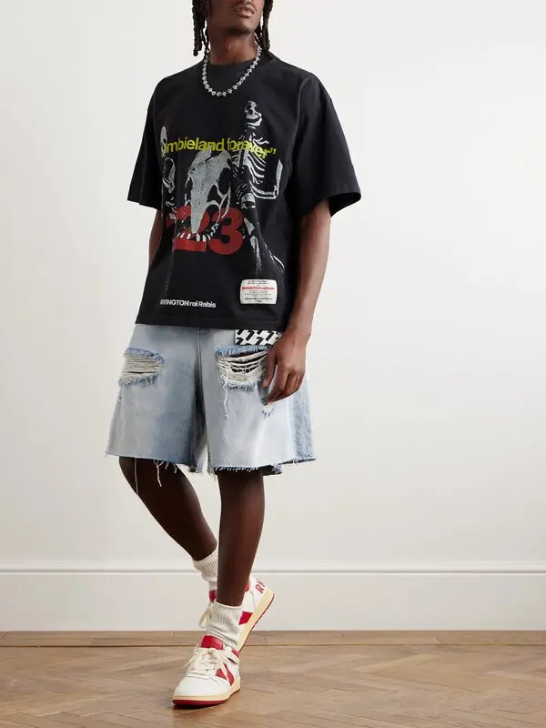 Rrr123 Zombieland Logo-Print Cotton-Jersey T-Shirt 1 In Black - 40