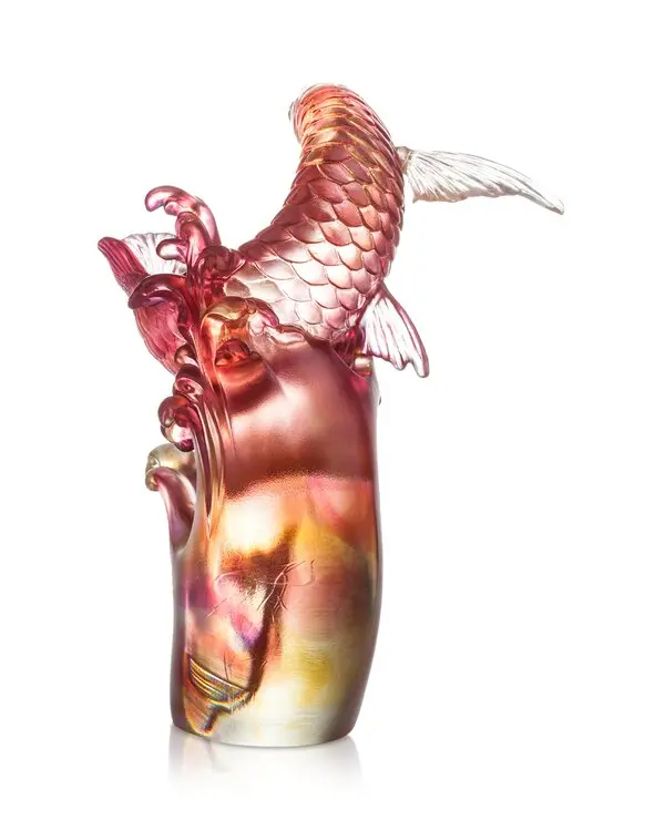 LIULI Aligned With The Light, I Triumph Dragon Fish Figurine