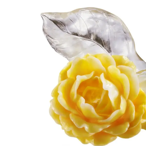LIULI Singular Elegance Camellia Bloom Sculpture