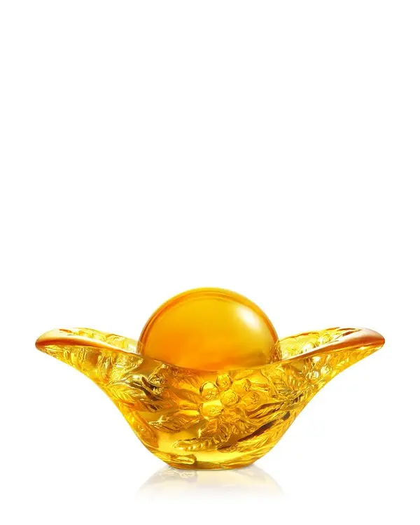 LIULI Golden Fruit Bowl & Sphere - Gold