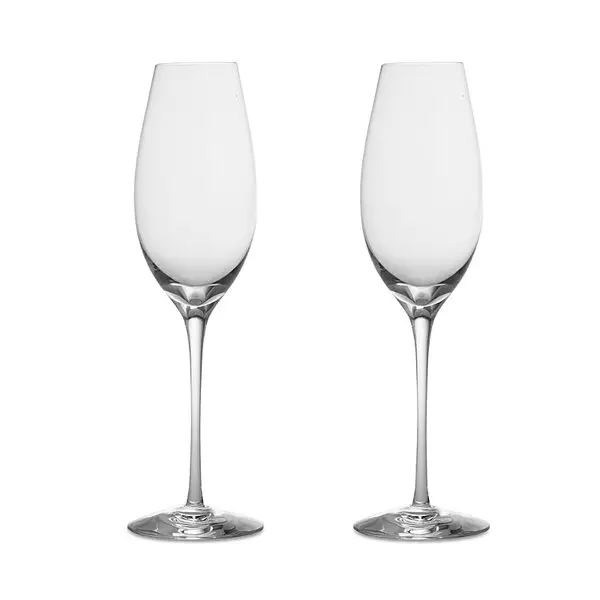 ORREFORS Difference Sparkling Wine Glass, Set Of 2 - Clear