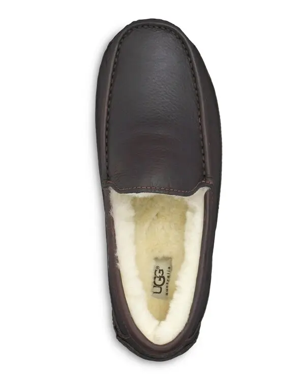 UGG Ascot Leather Slippers - Dark Spice