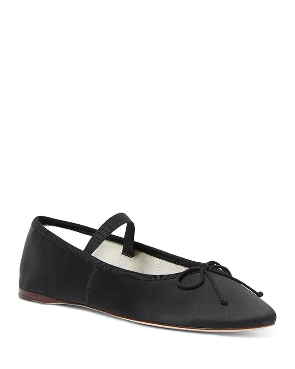 LOEFFLER RANDALL Leonie Ankle Strap Flats - Black