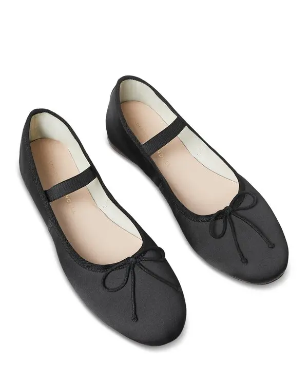 LOEFFLER RANDALL Leonie Ankle Strap Flats - Black