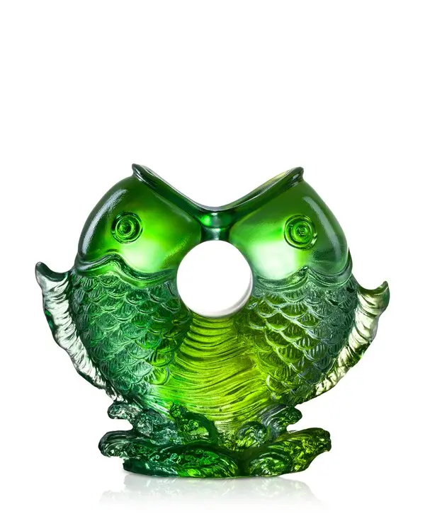 LIULI As The Good World Turns Twin Fish Sculpture