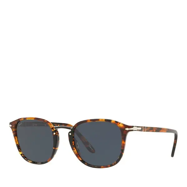 Persol Round Sunglasses, 53mm - Tortoise/gray Solid
