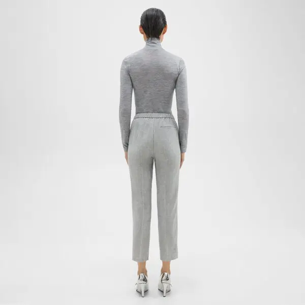 Theory Treeca Pull-on Flannel Pant - New Light Heather