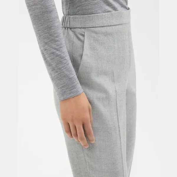 Theory Treeca Pull-on Flannel Pant - New Light Heather